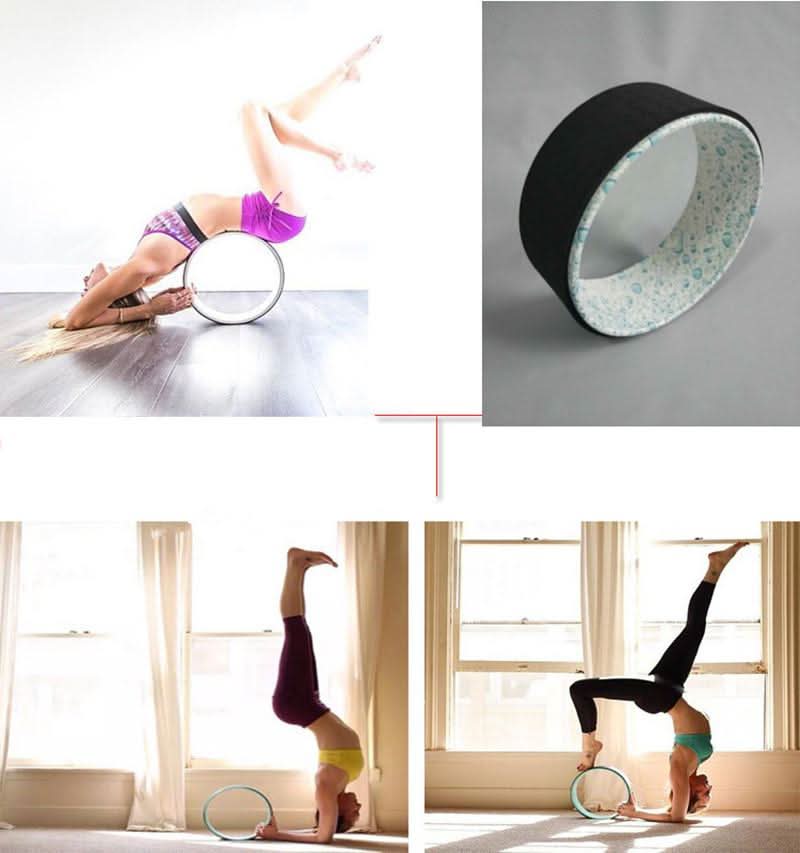 33CM*13CM Yoga Circles Training Wheels Pilates Yoga Physio Gym For wai ...